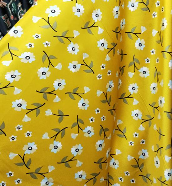 Floral Dress Scarf Material Glossy Slippy Polyeste... – Grandado