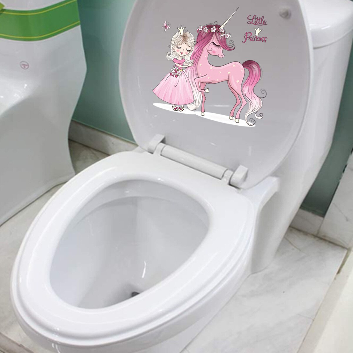 3 Cartoon Unicorn Toilet Stickers Waterproof Wall ... – Grandado