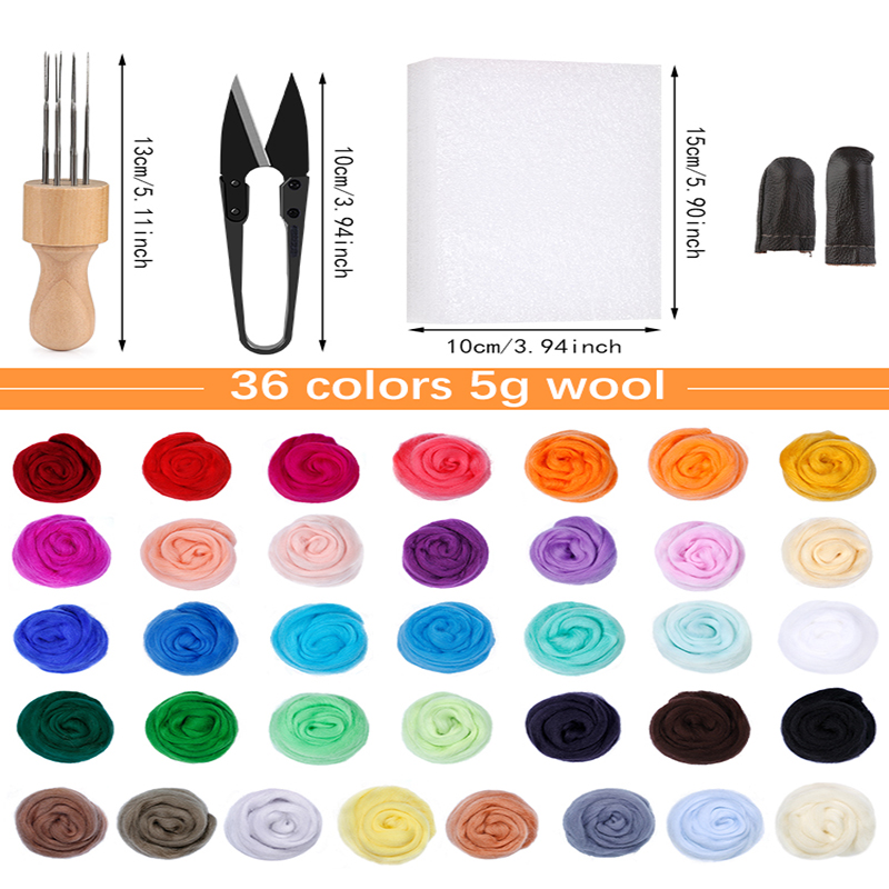 LMDZ-Kit de fieltro de aguja Rovingset para princi... – Grandado