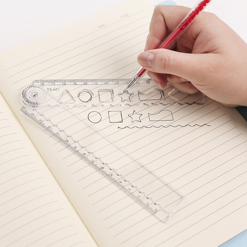 Folding Clear Transparent Ruler Plastic Acrylic St... – Vicedeal