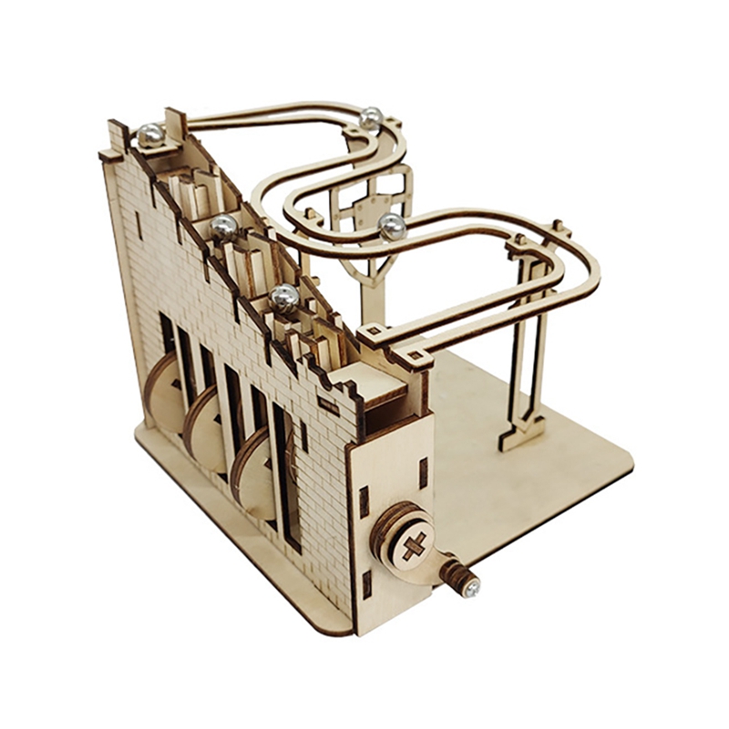 3D Wooden Puzzle Marble Run Rotating Track Mechani... – Grandado