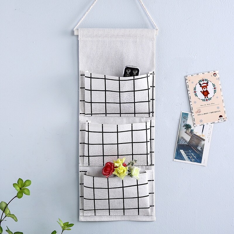 Washable Wall Hanging Storage Bag with 3 Pockets H... – Grandado