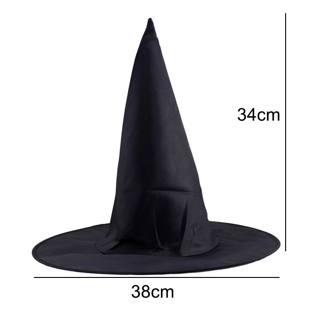 Adult Women Black Top Hat Pointy Cap Halloween Par... – Grandado