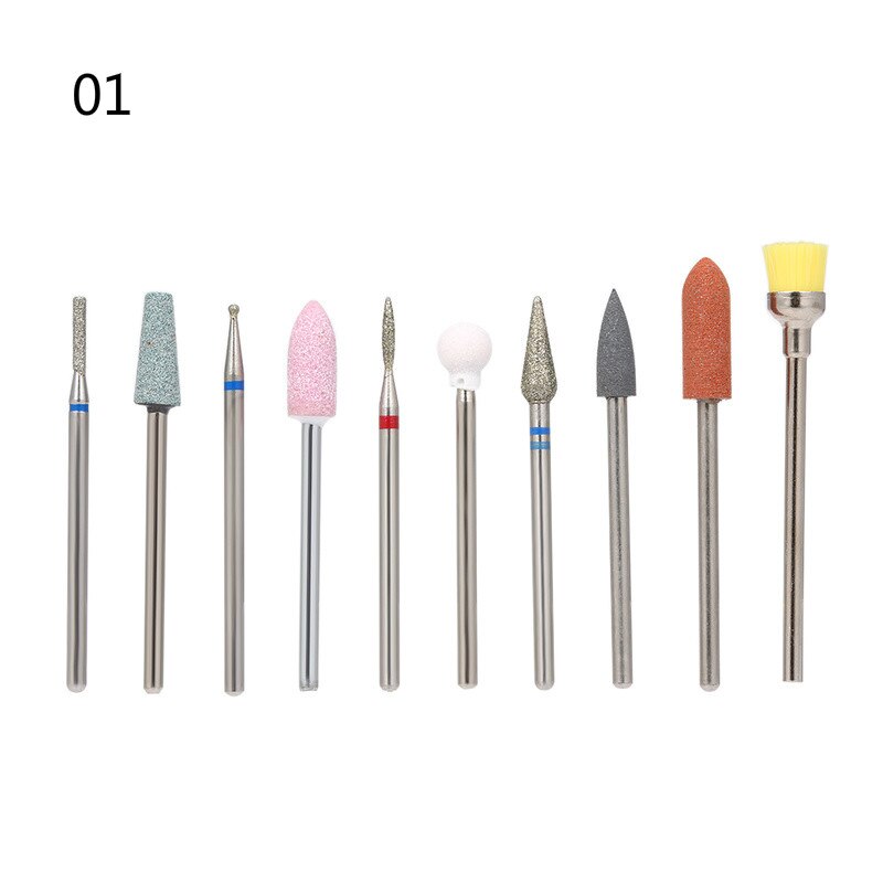 10pcs Nail Diamond Drill Bits Cuticle Cleaner Dust... – Grandado