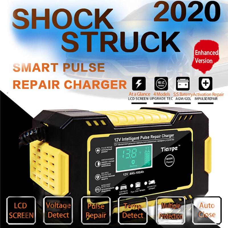 12V 6A Smart Automatische Auto Batterij Oplader Di... – Vicedeal