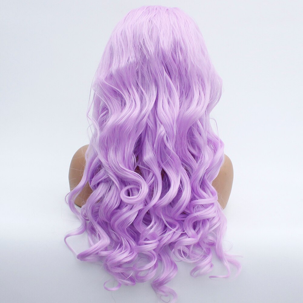 Violet Long Loose Wavy Lace Front Wig Synthetic Ha... – Grandado