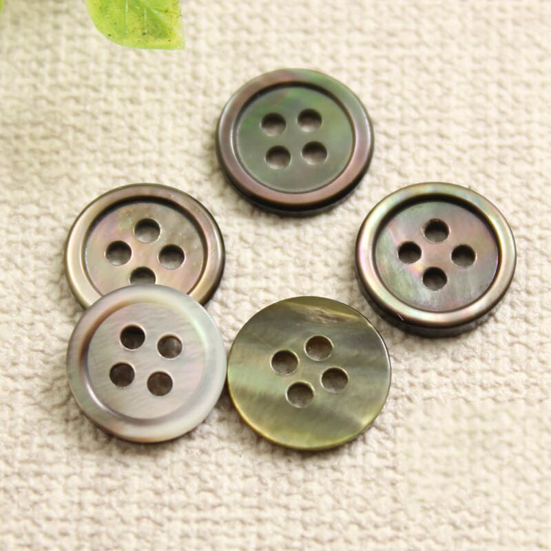 2PCS Black Shell Buttons Spot Fine Edge Four Eye W... – Grandado