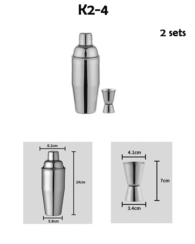 2-16 stk/sæt rustfrit stål cocktail shaker mixer d... – Grandado