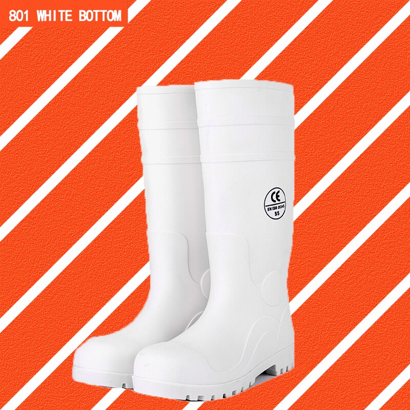 PRO SAFETY Knee High White Rain Boots for Workshop... – Vicedeal