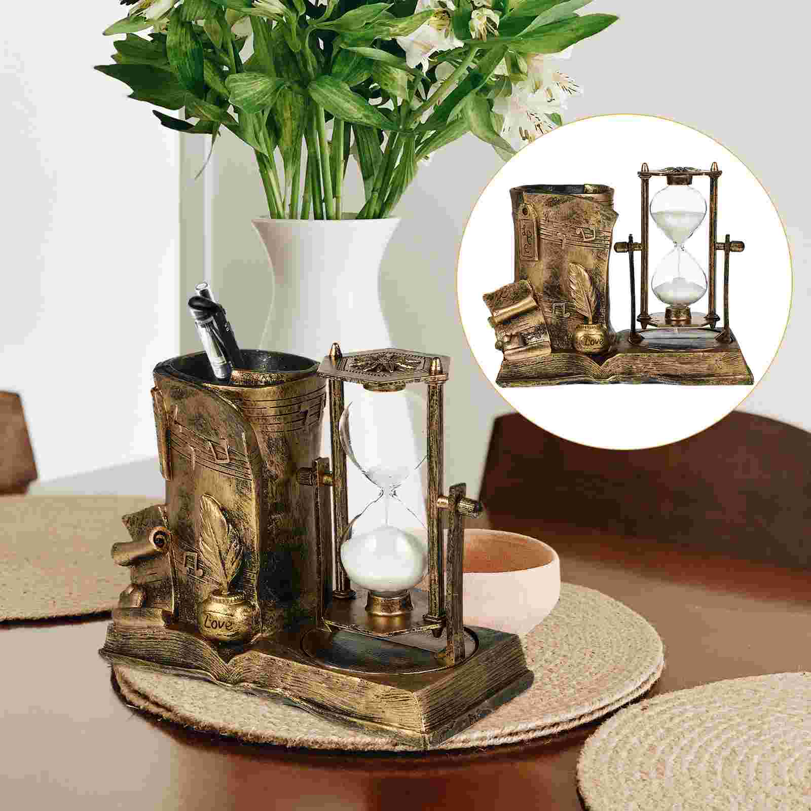 Exquisite Resin Craft Decor Unique Sand Clock Deco... – Vicedeal