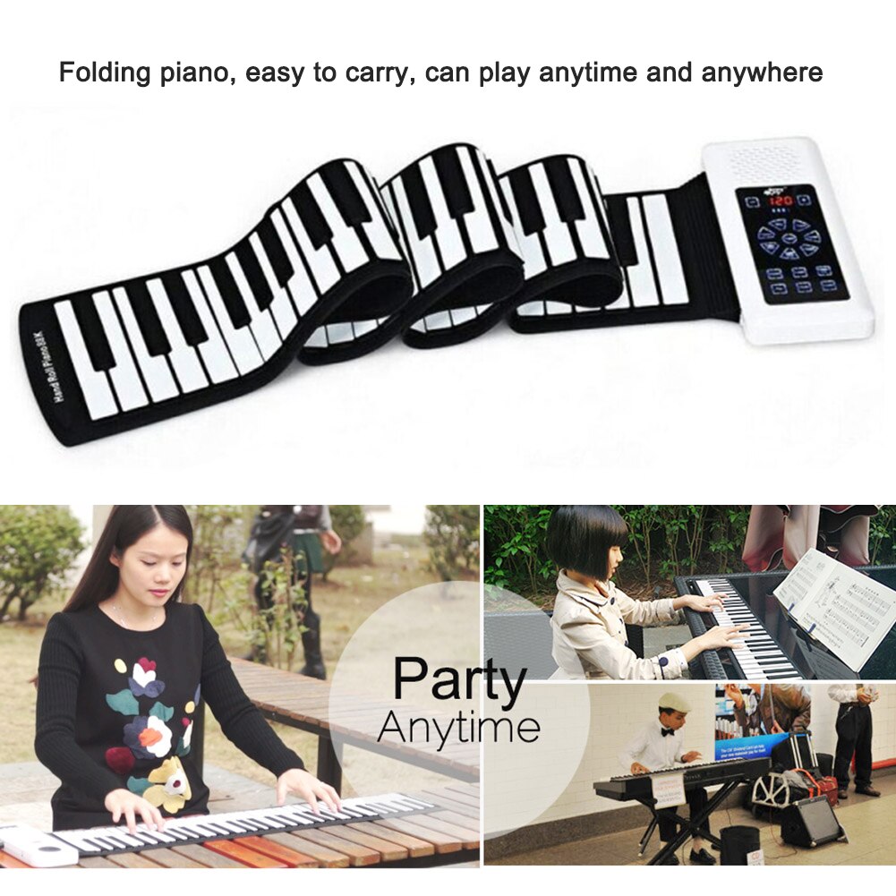 Portable 88 Keys Flexible Roll Up Piano Silicone F... – Grandado