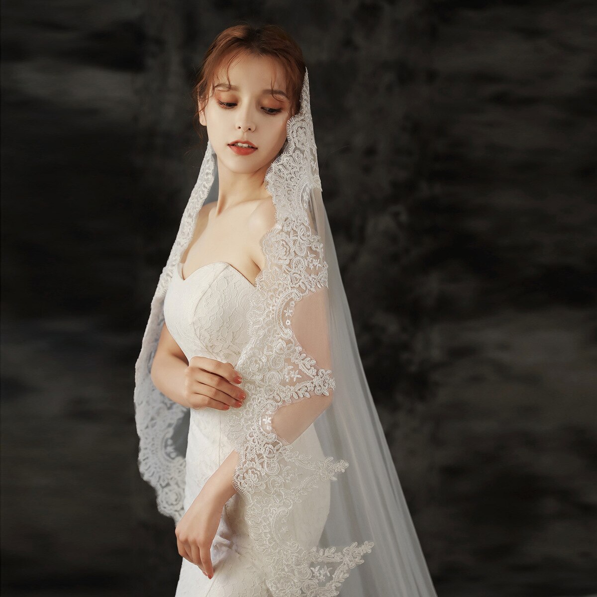 Bridal Veils 2022 Wedding Veil With Comb Classic L... – Grandado