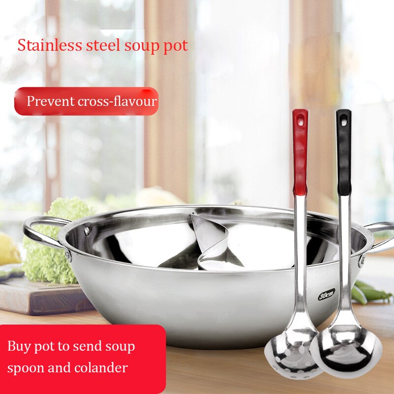 Fortykker gryde i rustfrit stål, gryde med suppe g... – Grandado