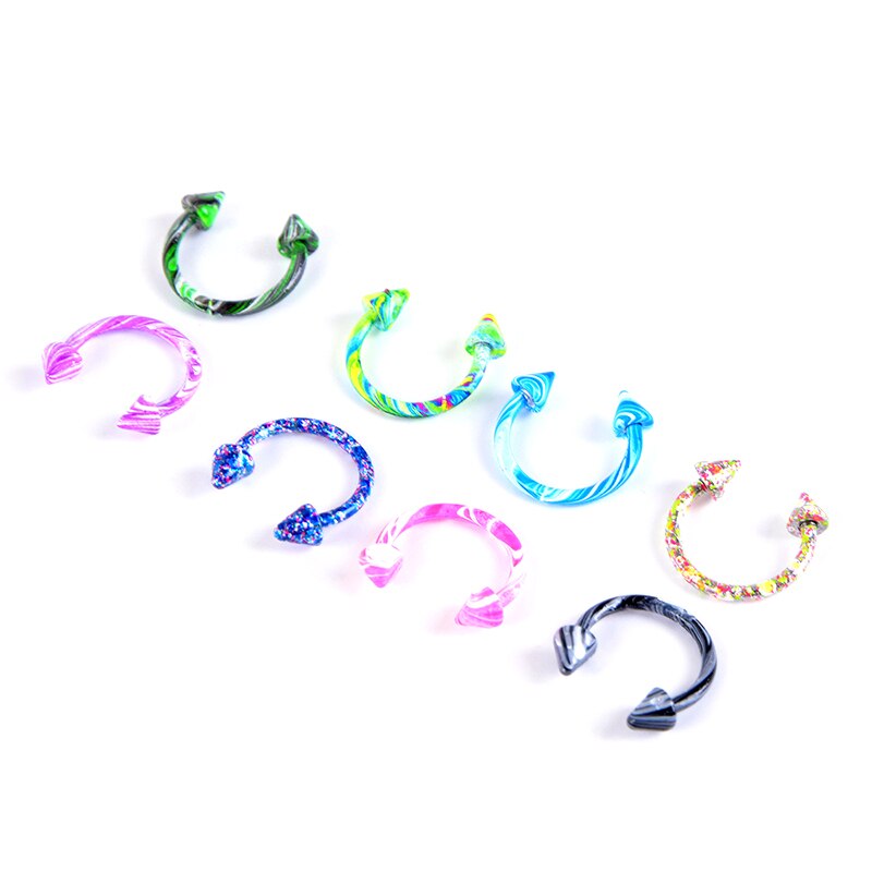 8Pcs/Set Stainless Steel Eyebrow Helix Piercing La... – Grandado