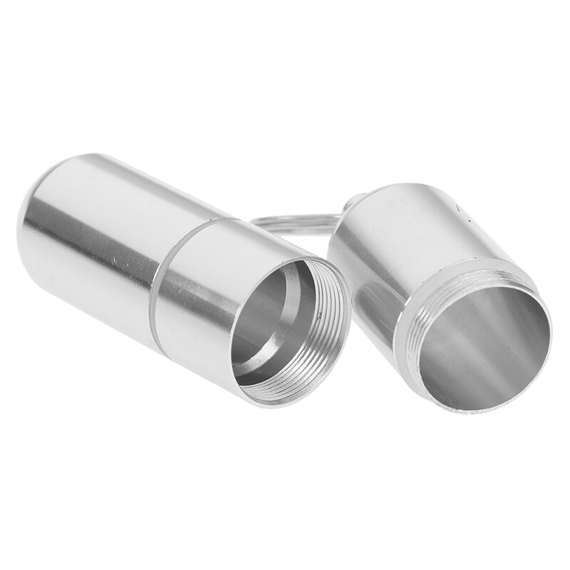 Aluminum Pill Case 2 Sizes Silver Pill Box Capsule... – Grandado