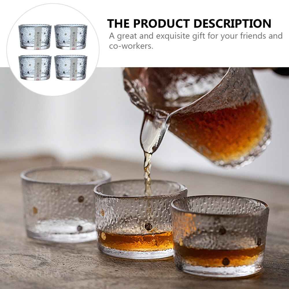 4pcs Japanese-Style Sake Cup Drinking Cups Tea Cup... – Grandado