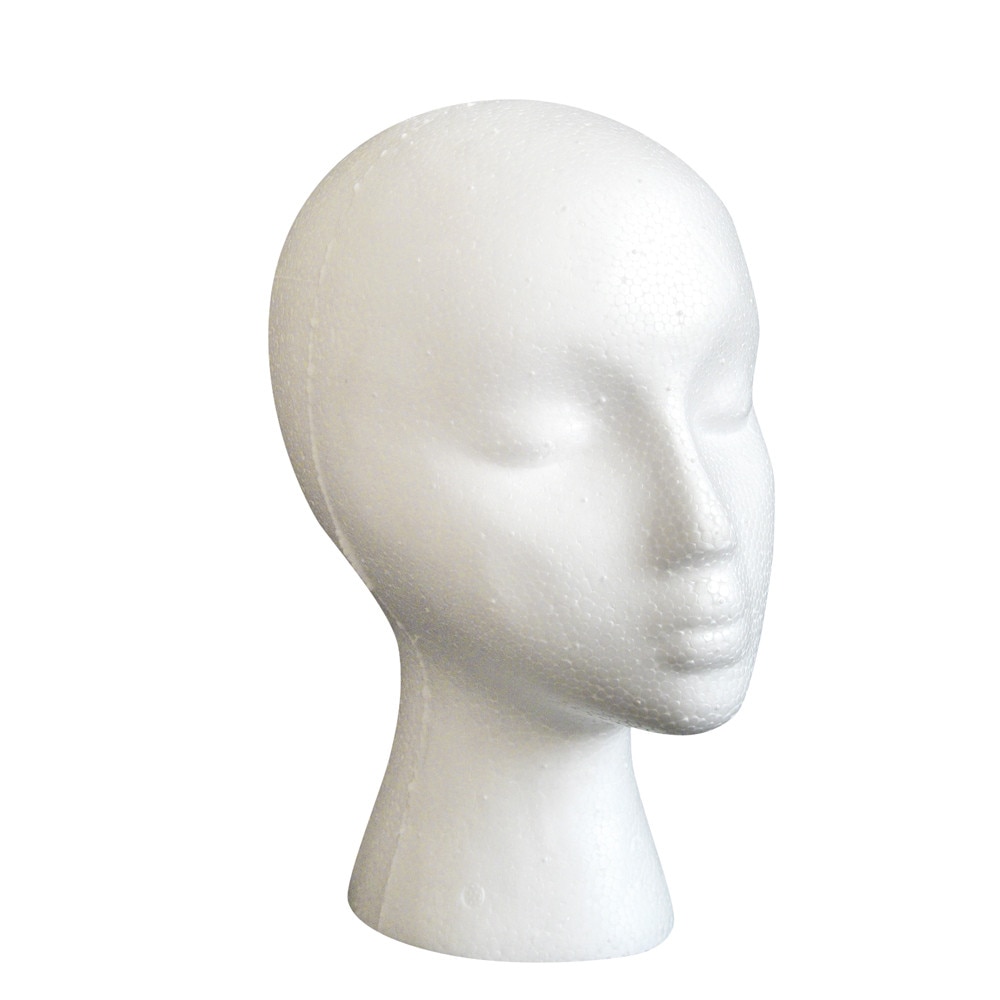 Female Styrofoam Foam Mannequin Manikin Head Model... – Grandado