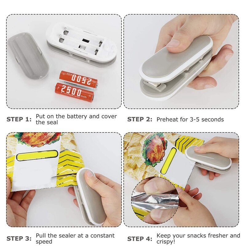 Mini Bag Sealer, 2 in 1 Portable Sealer and Cutter... – Vicedeal