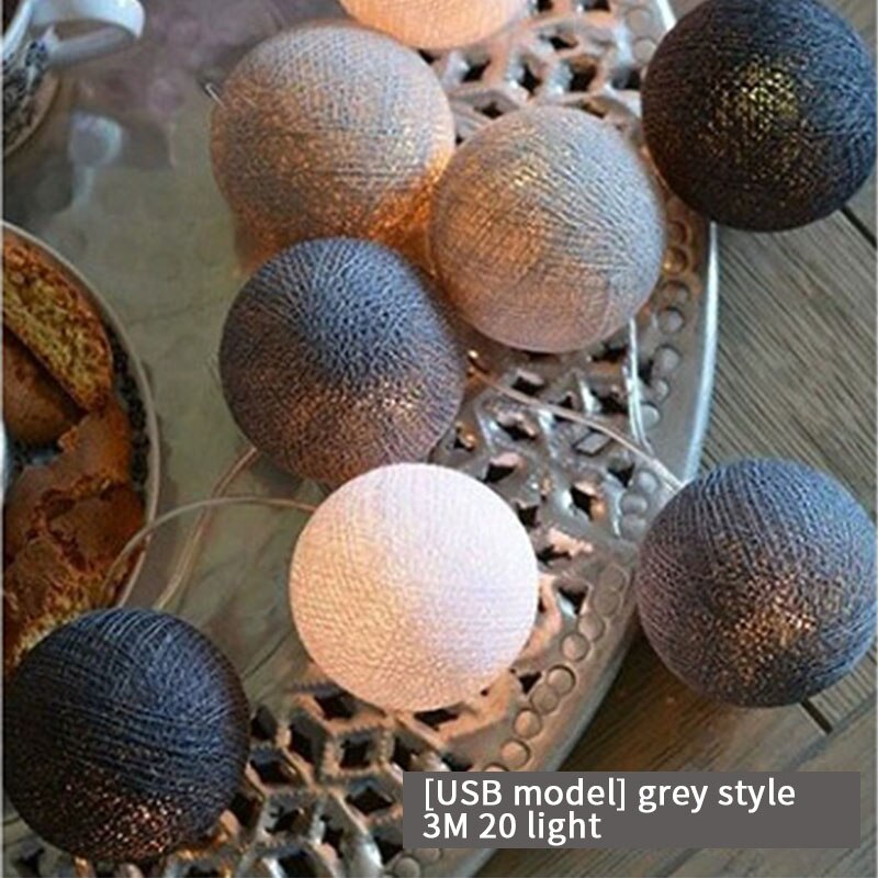 LED cotton ball light string, crib decoration, Chr... – Grandado