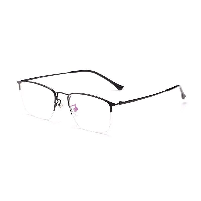 Pure Titanium Retro Half Frame Glasses Ultralight ... – Vicedeal