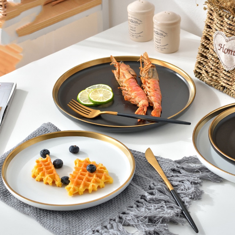 8Inch Ceramic Tableware Phnom Penh Dinner Plates P... – Grandado