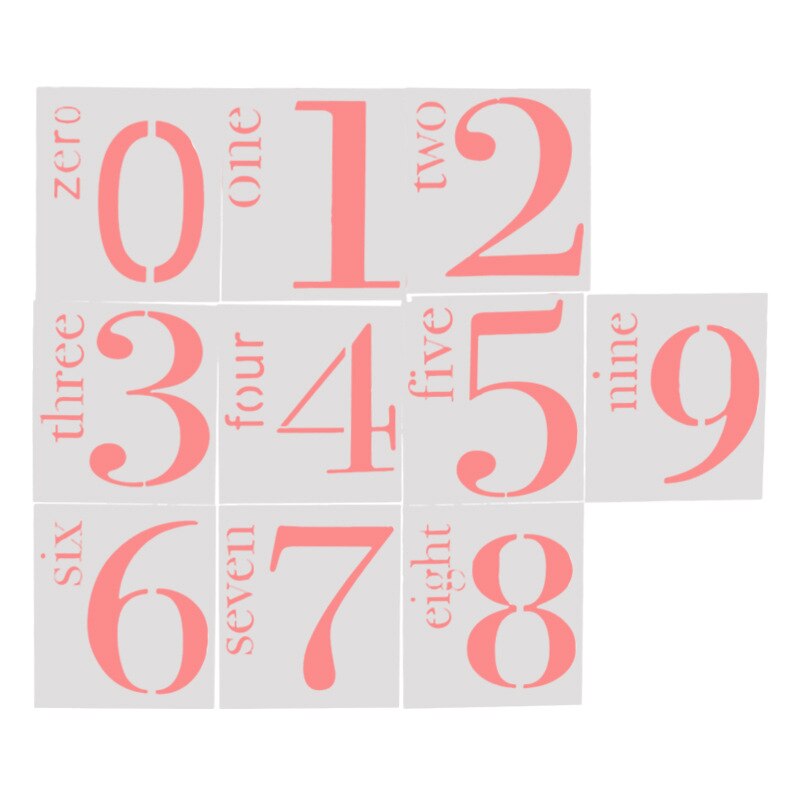 10pcs English number Layering Stencils for Diy scr... – Vicedeal