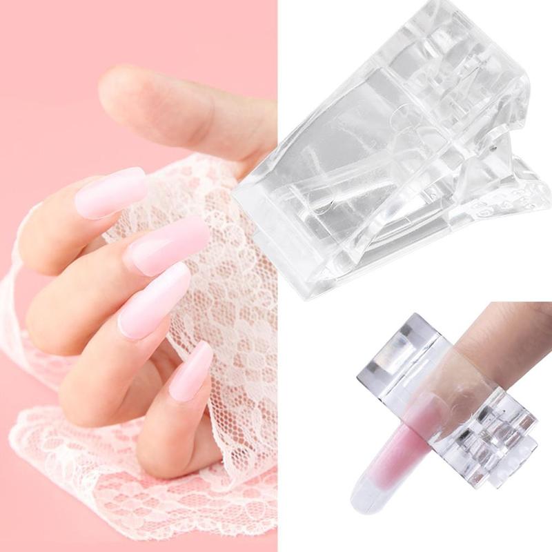 5 Pcs Transparante Crystal Nail Clips Plastic Nail... – Grandado