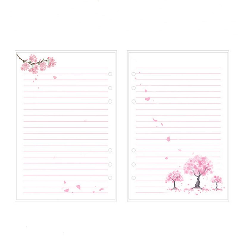 40 Sheets Cherry Blossom A5 Notebook Inner Pages 6... – Grandado