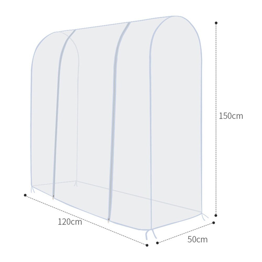 Clear Dustproof Waterproof Zip Clothes Rail Cover ... – Grandado