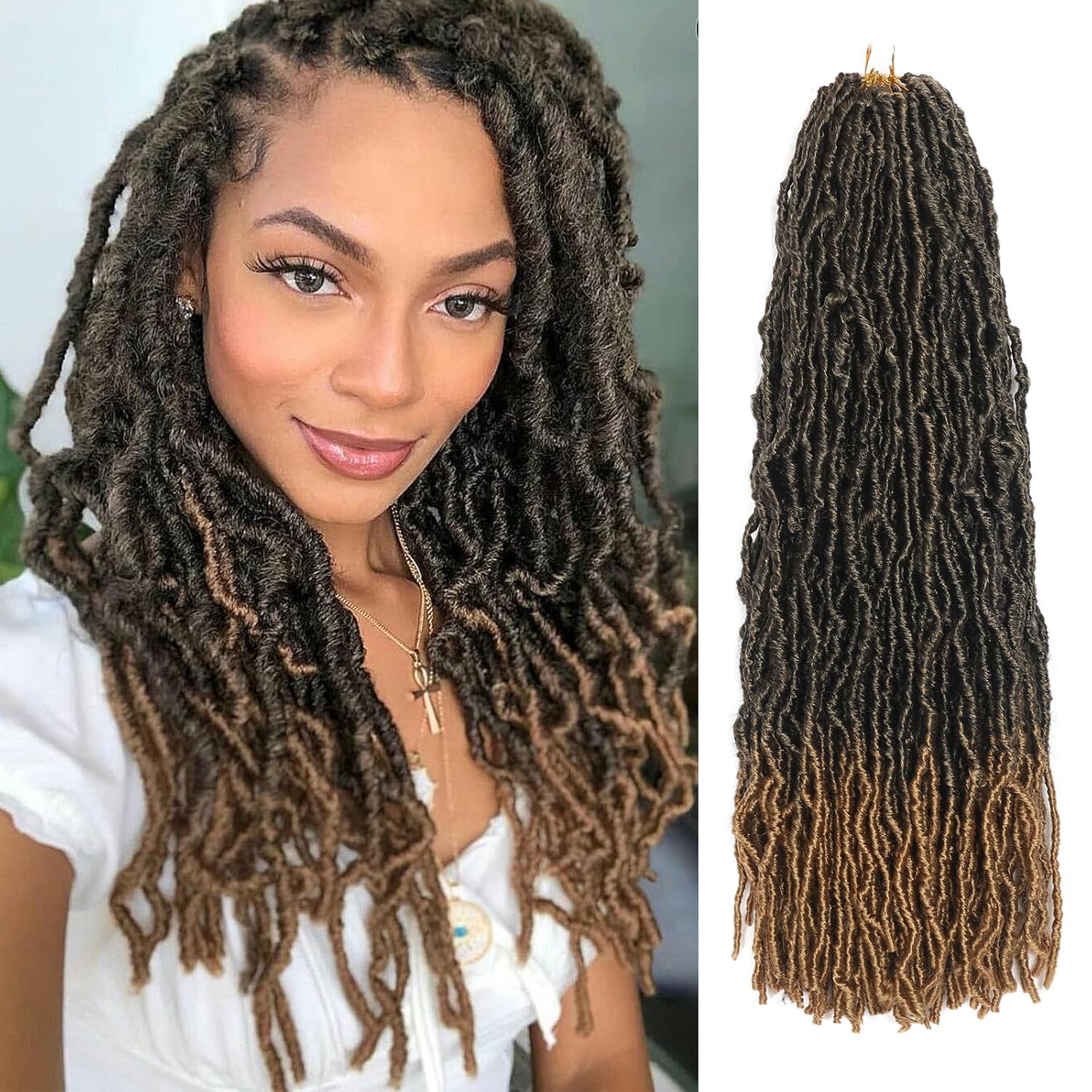 Faux Locs Synthetische Natuurlijke Vlinder Locs Ge... – Vicedeal