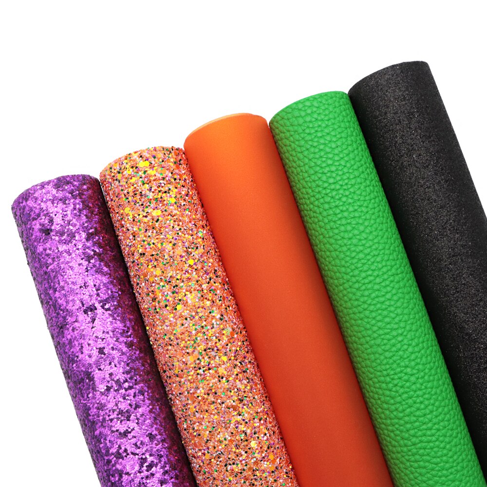 5pcs 20*34cm Solid Color Faux Leather Fabric Sheet... – Grandado
