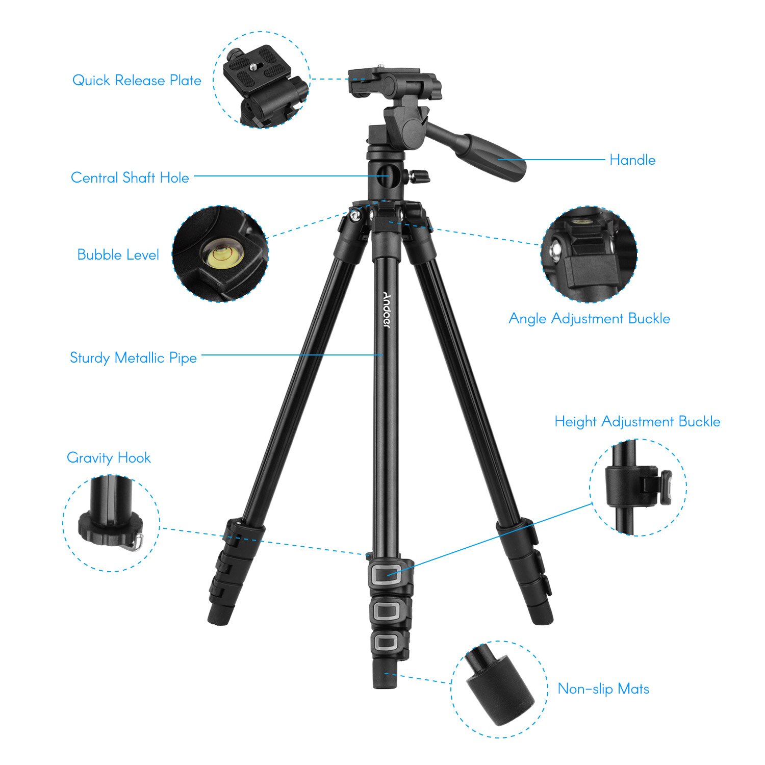 Video Tripod Horizontal Mount Heavy Duty Camera Tr... – Vicedeal