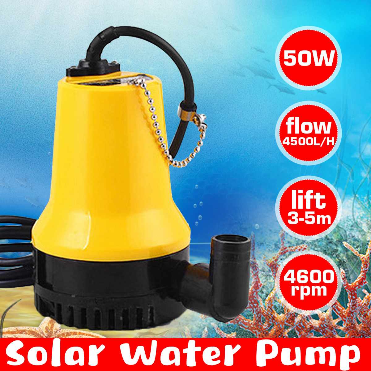 50W 4500L/H 5M Dc 12V/24V Solar Water Pomp Borstel... – Vicedeal