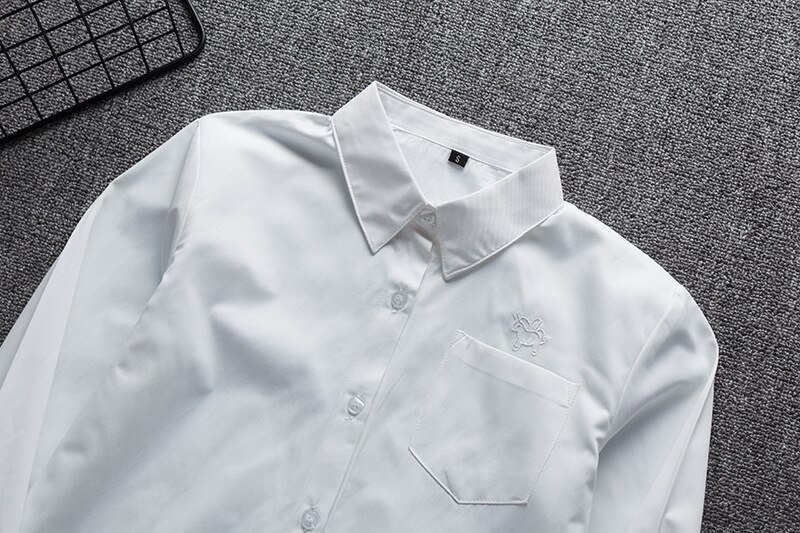 School Dress Long Sleeve Women White Shirt Women J... – Vicedeal