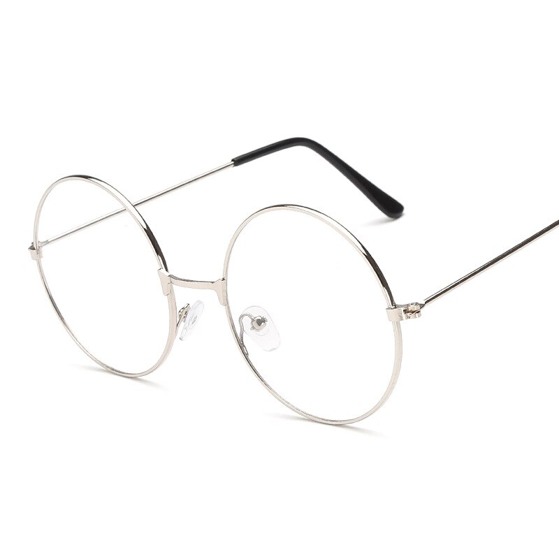 unisex round Plain glasses simple plain glass spec... – Vicedeal