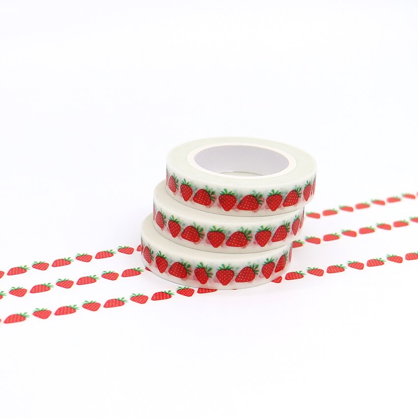 Red Strawberry Slim Washi Tape Set DIY Office Stat... – Grandado