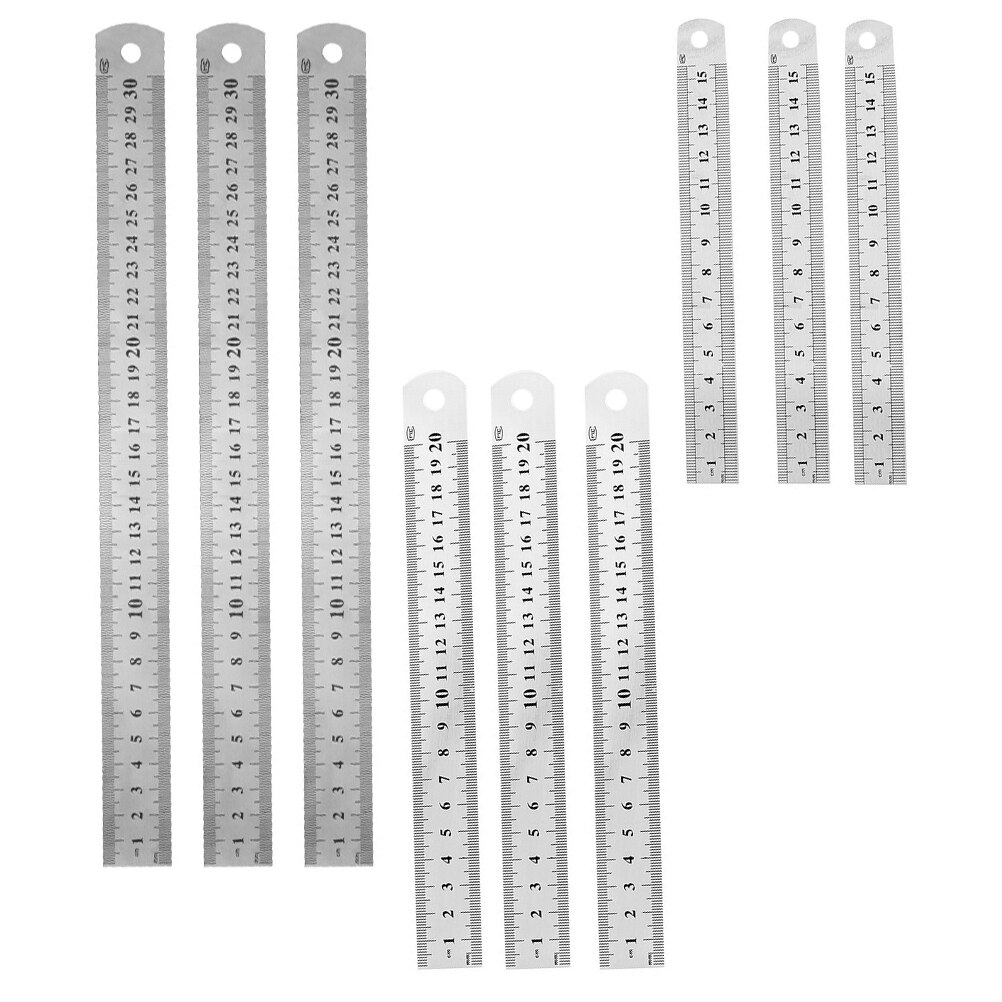 9Pcs Straight Rulers 15/20/30cm Measuring Rulers D... – Grandado