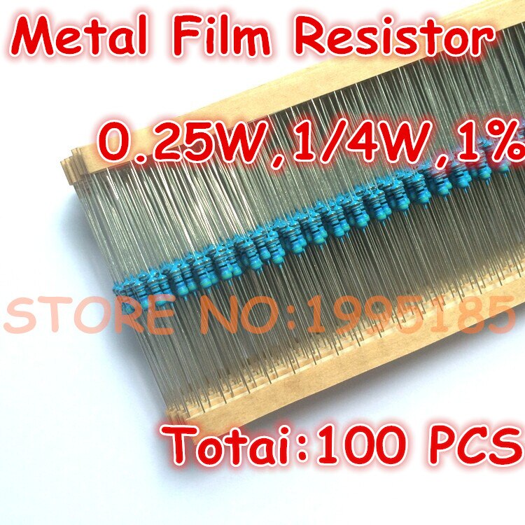 100pcs/lot 75R 75 ohm 1% 1/4W 75R Metal Film 75Roh... – Grandado