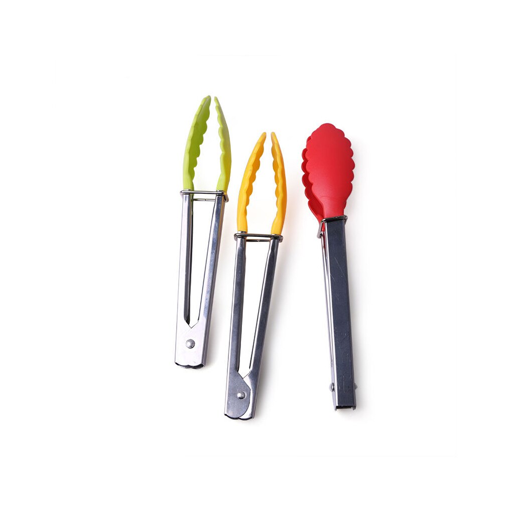 Silicone Stainless Pliers Food Tongs Salad Bread C... – Vicedeal