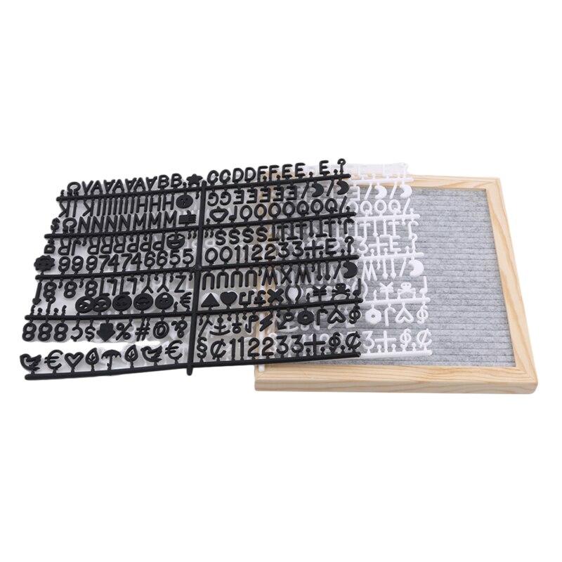 Felt Letter Board Wooden Frame Changeable Symbols ... – Grandado