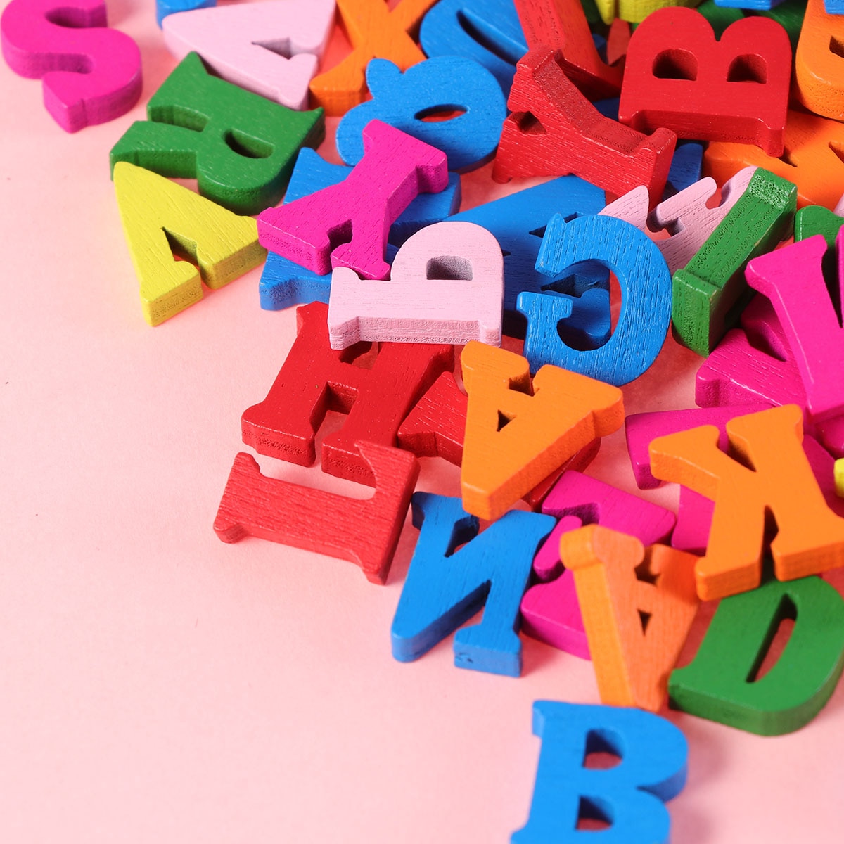 100Pcs/Pack Decorative Wooden Letters Colorful Woo... – Grandado