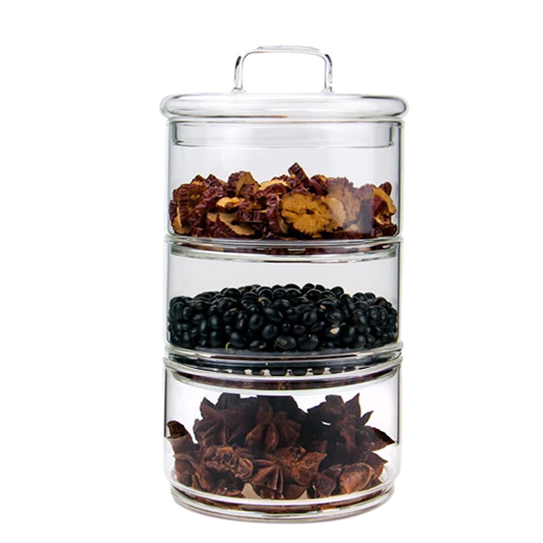 Multilayer Stackable Glass Bottle Jar Canister Tra... – Grandado