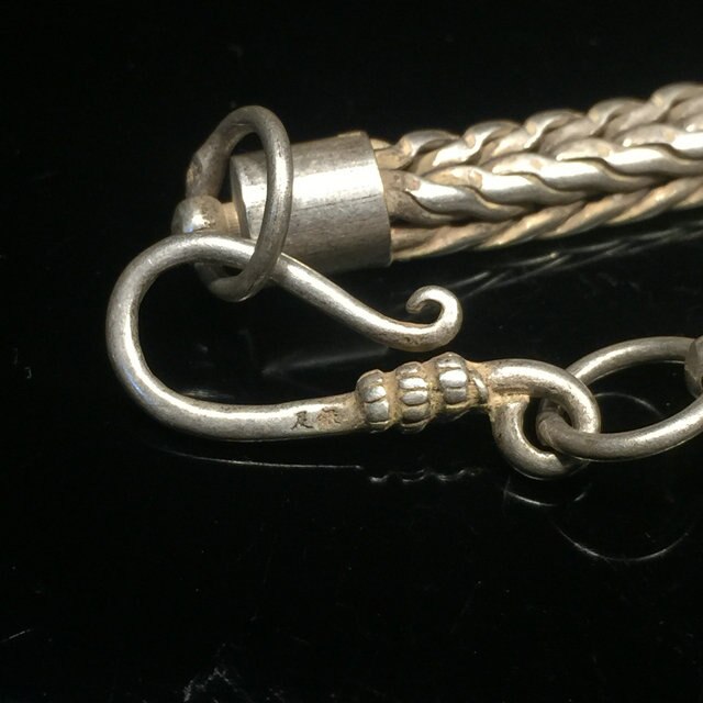 Nepal Vintage hollow four edged Silver Necklace me... – Grandado