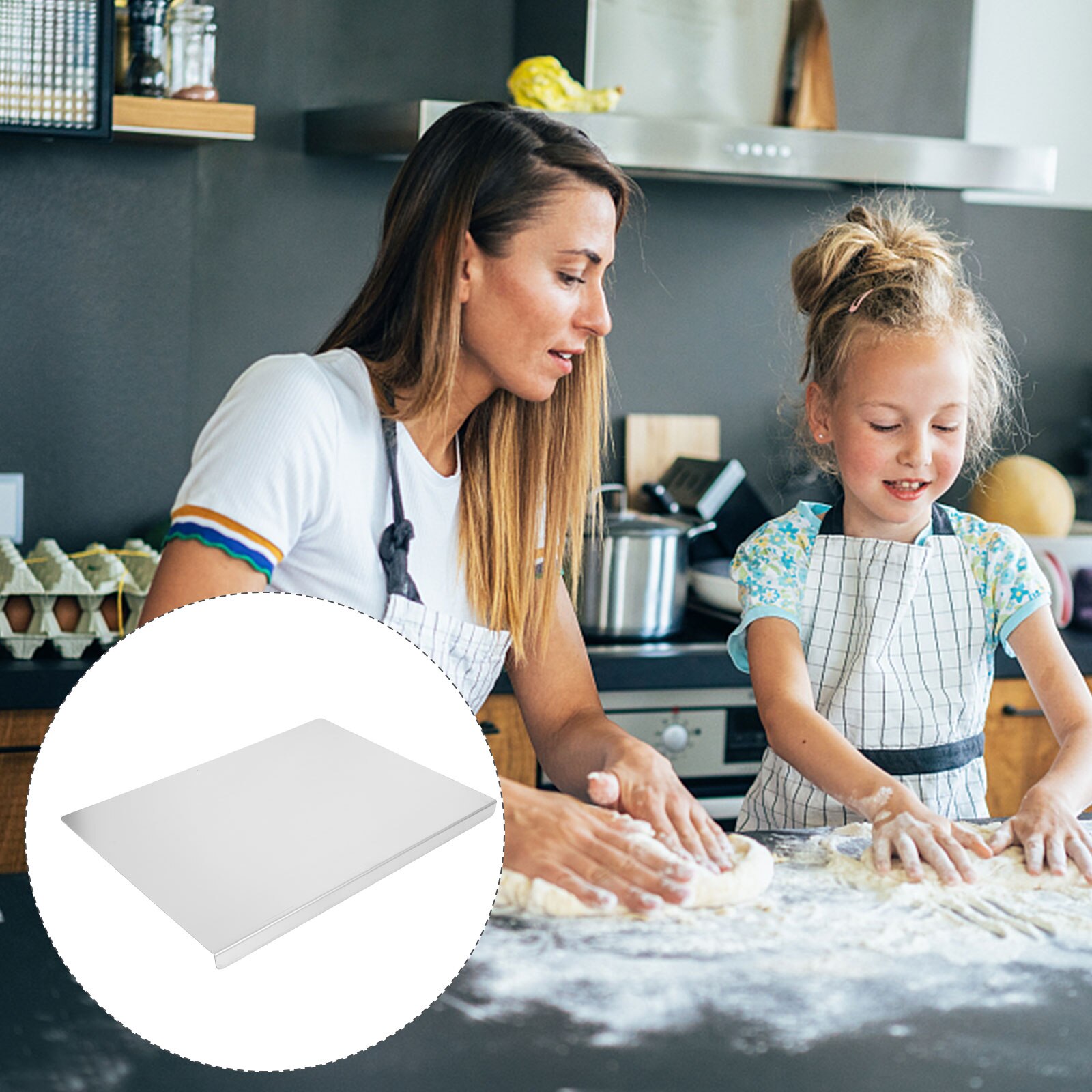 1Pc Rvs Deeg Pastry Board Snijplank Snijplank (Spl... – Vicedeal