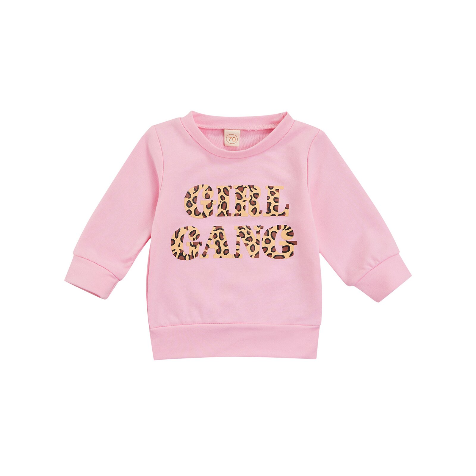 0-24M Infant Baby Sweatshirt GIRL GANG Leopard Let... – Vicedeal