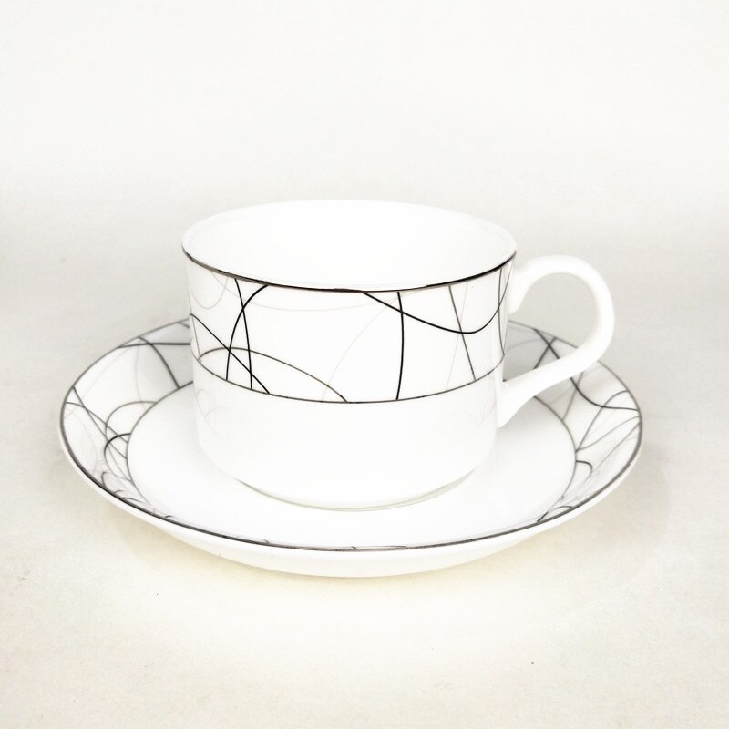 Bone China Coffee Cup and Saucer Set Minimalism Ce... – Grandado