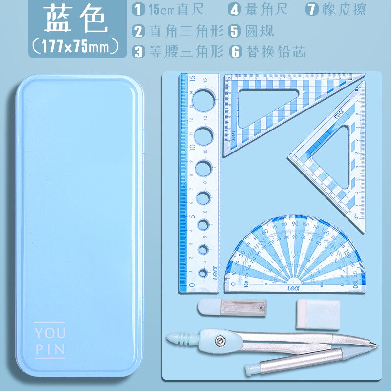 7 pcs/set Template Ruler Compass Drawing Protracto... – Vicedeal