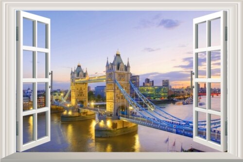 Art Home Decal 3D Window Wall Stickers London Towe... – Vicedeal