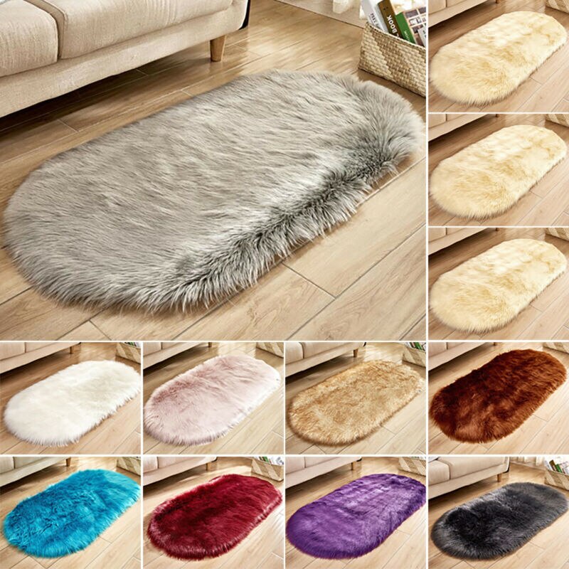 Small Faux Fur Rug Hairy Soft Shaggy Area Rug Floo... – Vicedeal