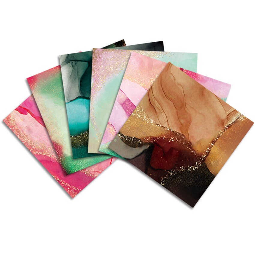 24 Sheets Scrapbook Paper 15x15cm (6x6"), Gle... – Vicedeal